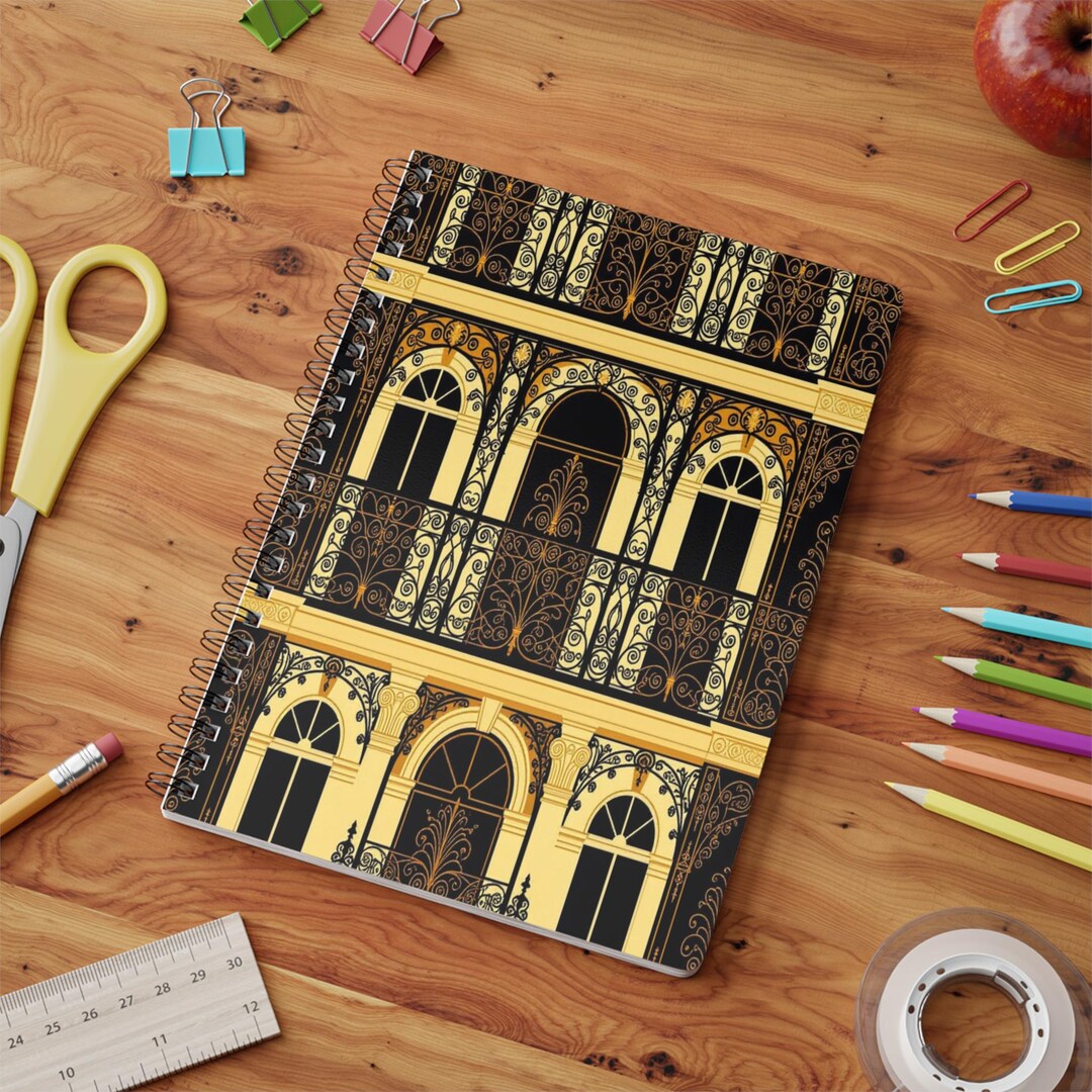 Victorian Scrollwork - Elegant A5 Wirobound Notebook With Vintage ...
