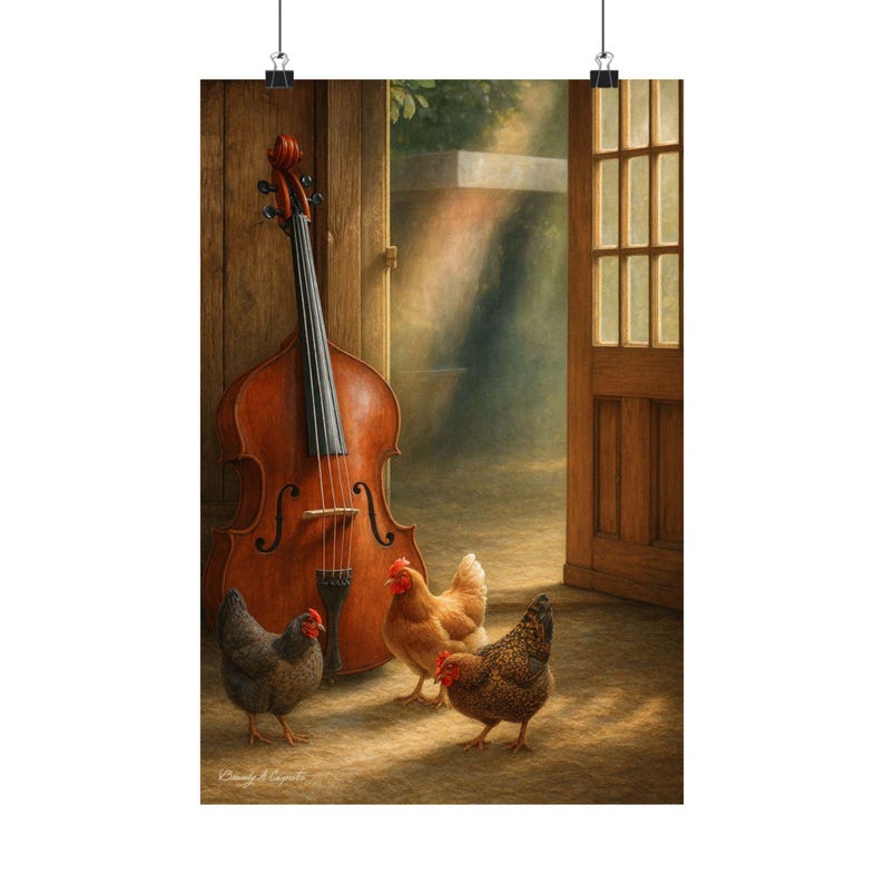 Country Barn Art Print-chicken Wall Art-farmhouse Home Decor-old Barn ...