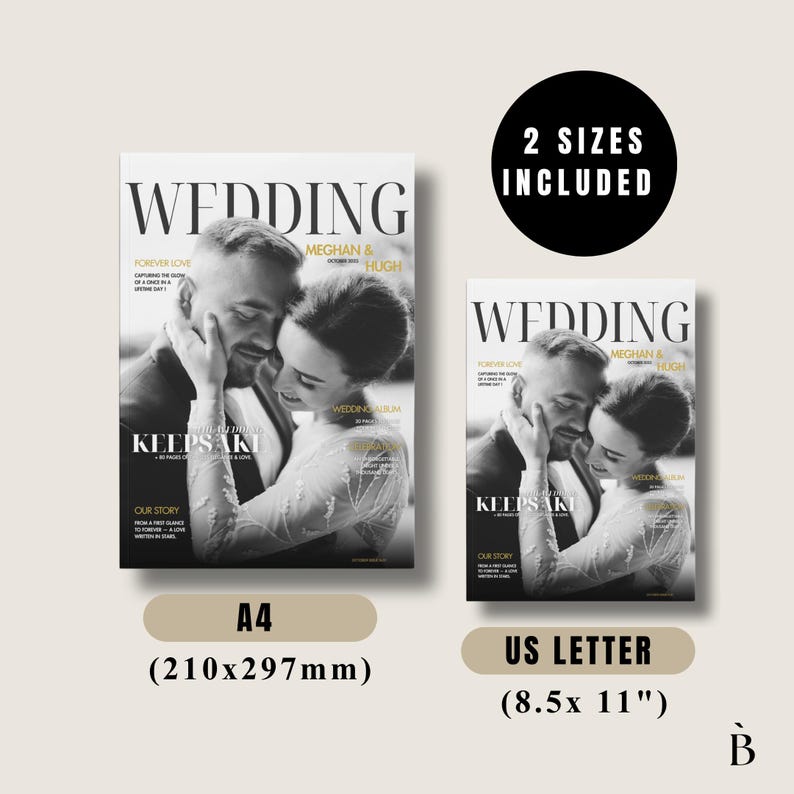 Editable Wedding Magazine Template, Canva Bridal Keepsake (digital ...