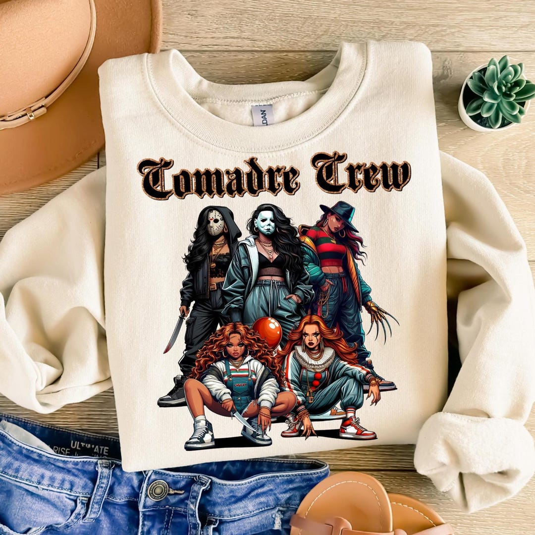 Comadre Crew Horror Movie Png, Girls Movie Killers Png, Retro Halloween ...