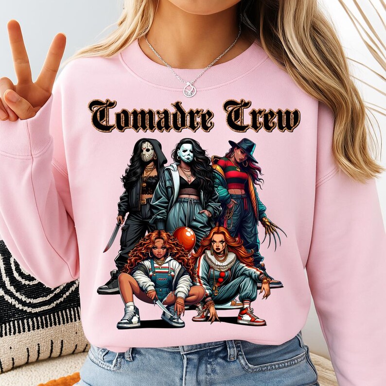 Comadre Crew Horror Movie Png, Girls Movie Killers Png, Retro Halloween ...