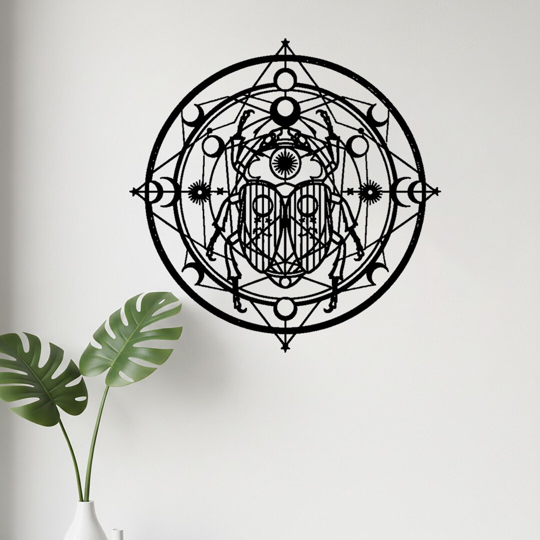 The Eye of Horus Scarab ,abstract Metal Wall Art: Geometric Steel ...