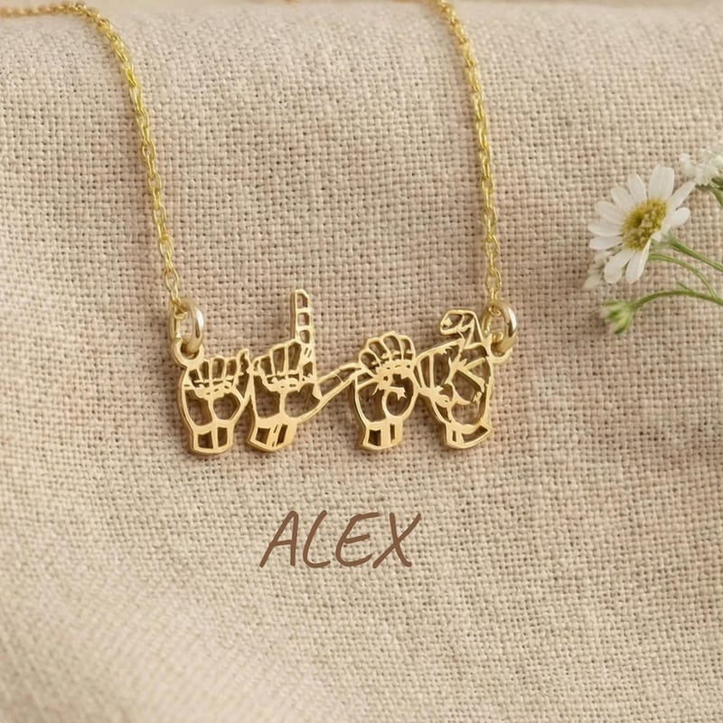 Asl I Love You Necklace - Etsy