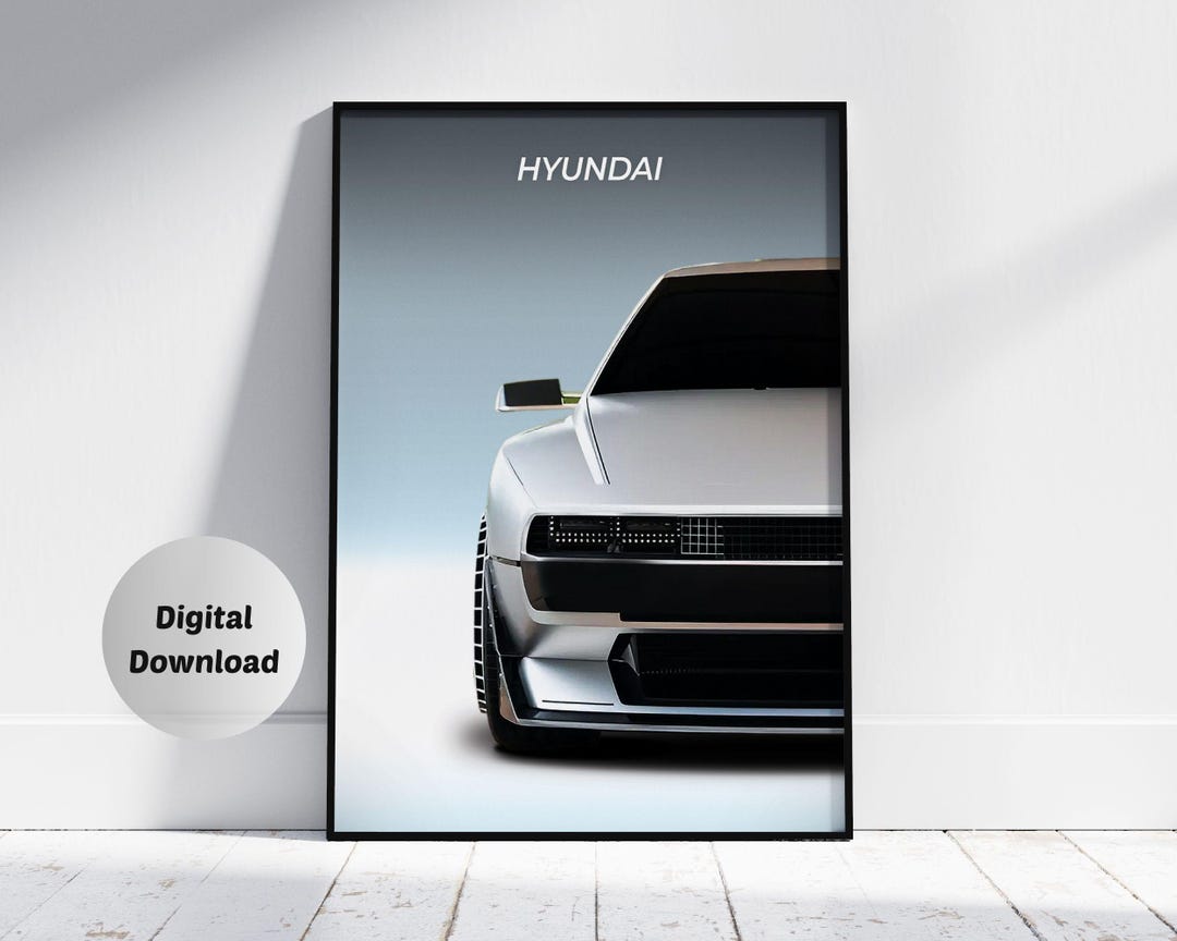 Hyundai N Vision 74 Poster: Supercar Wall Art Print (digital Download ...