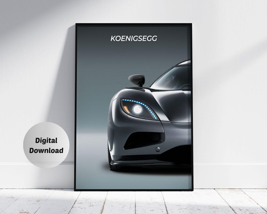 Koenigsegg Agera, Super Car Posters, Car Wall Art, Father and Son Gift ...