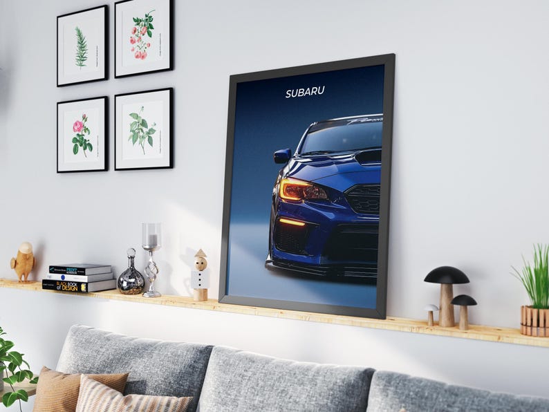 Subaru WRX STI, Super Car Posters, Car Wall Art, Father and Son Gift ...