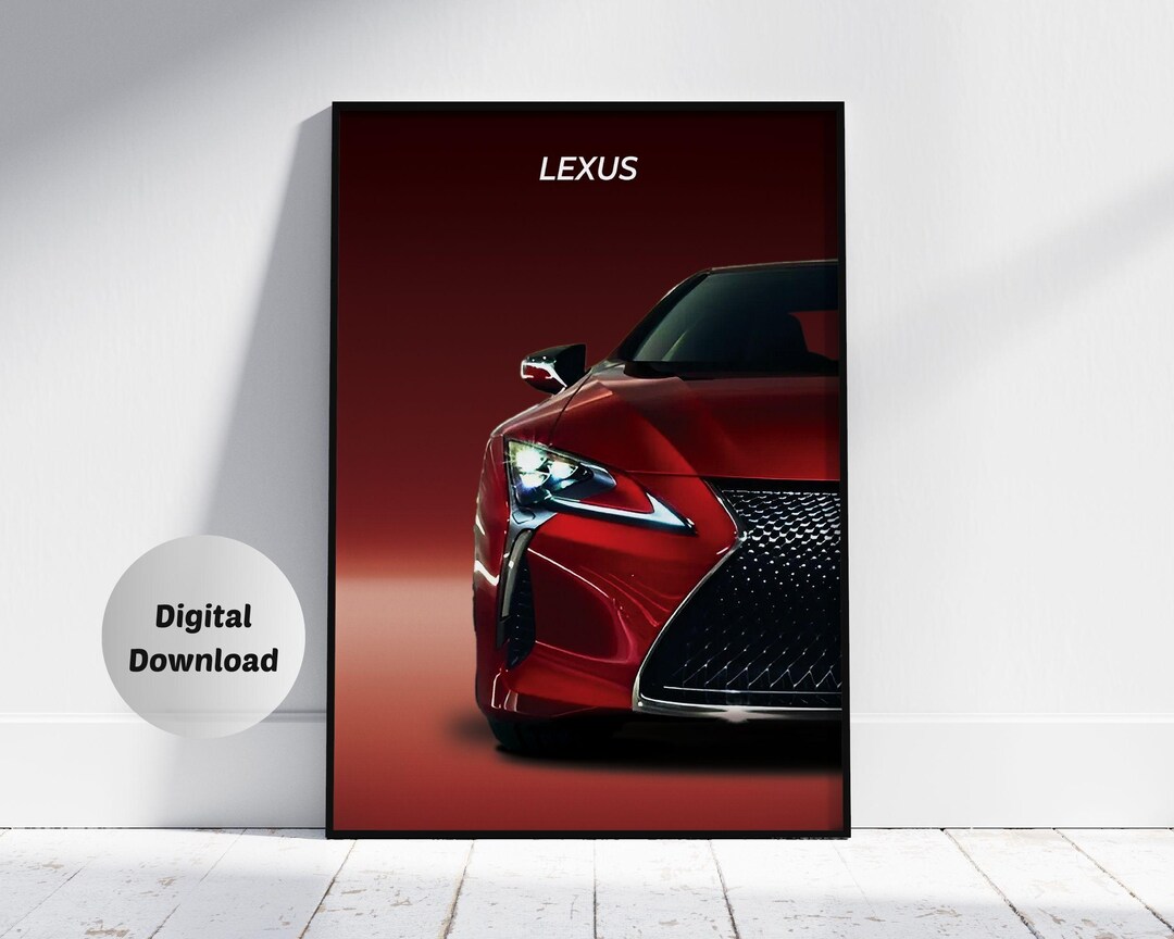 2021 Lexus LC 500 Convertible, Super Car Posters, Car Wall Art, Father ...