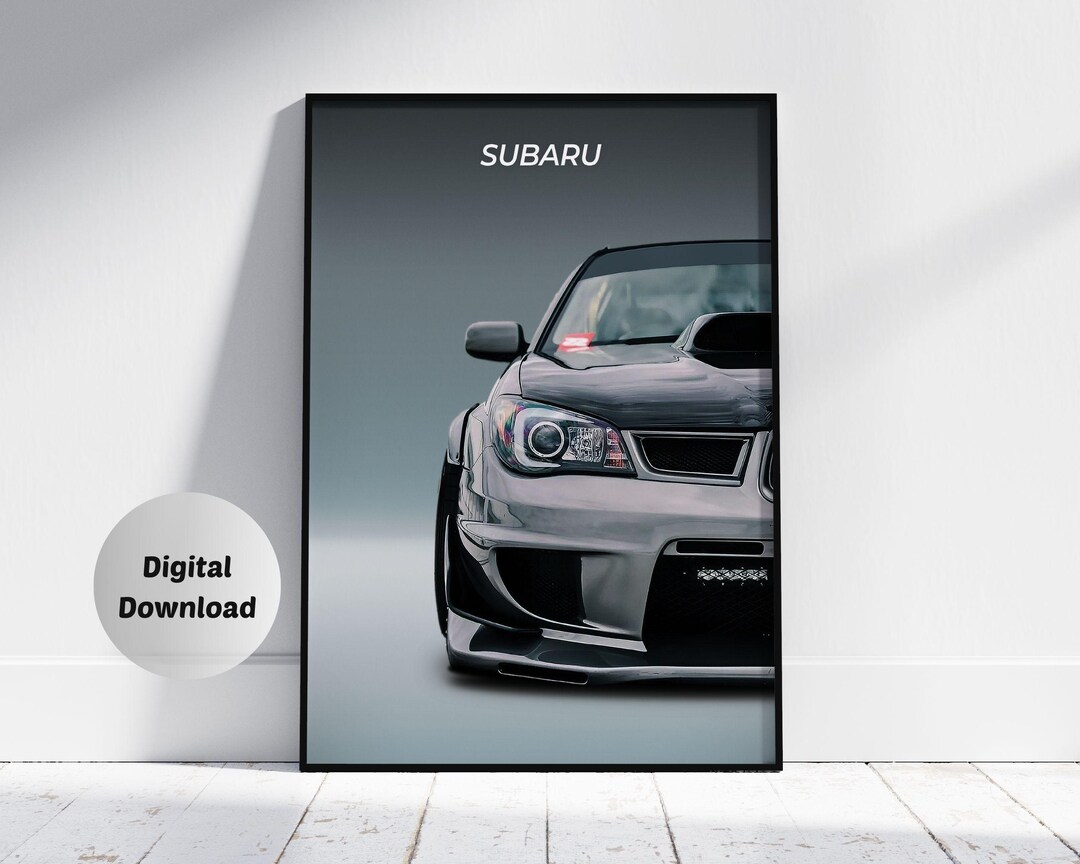 Subaru Impreza, Super Car Posters, Car Wall Art, Father and Son Gift ...