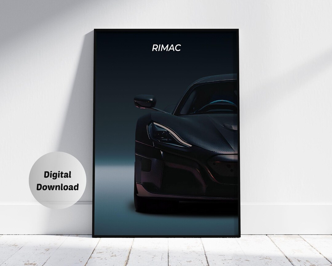 Rimac Nevera, Super Car Posters, Car Wall Art, Father and Son Gift ...