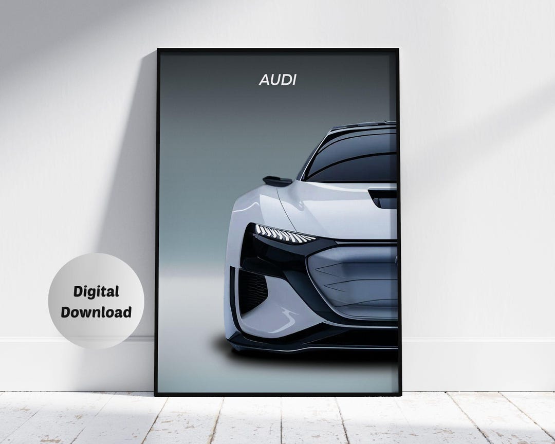 Audi E Tron, Super Car Posters, Car Wall Art, Father and Son Gift ...