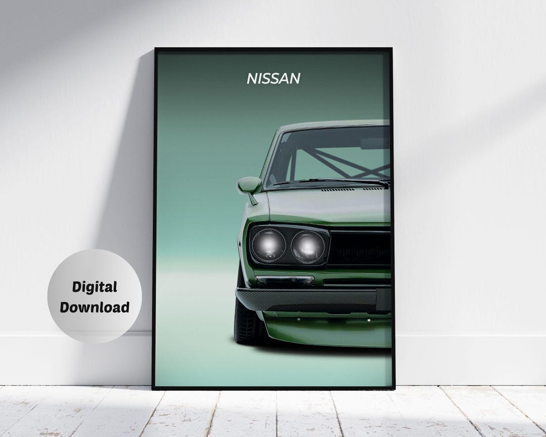 Nissan Skyline 2000 GT R, Car Posters, Car Wall Art, Father and Son ...