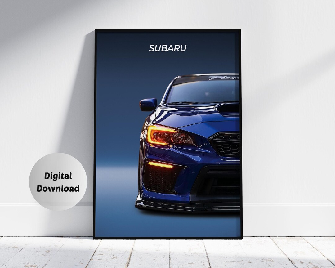 Subaru WRX STI, Super Car Posters, Car Wall Art, Father and Son Gift ...