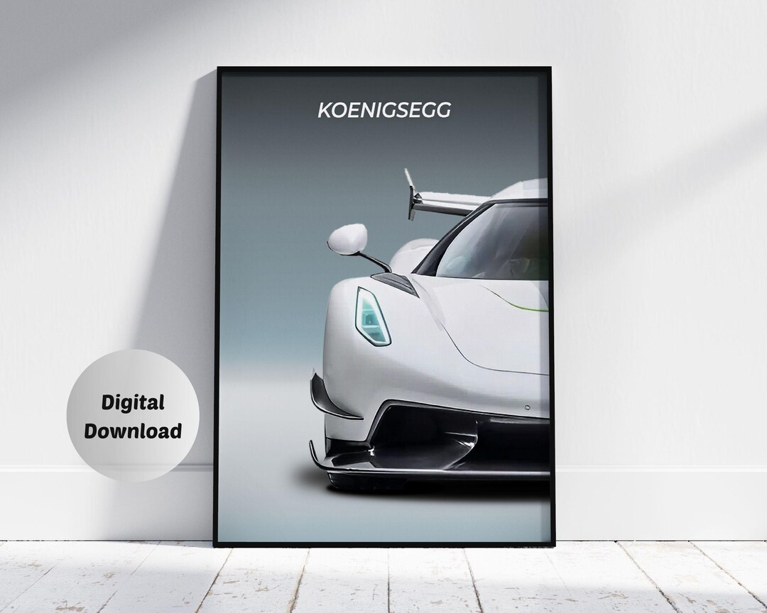 Koenigsegg Jesko, Super Car Posters, Car Wall Art, Father and Son Gift ...
