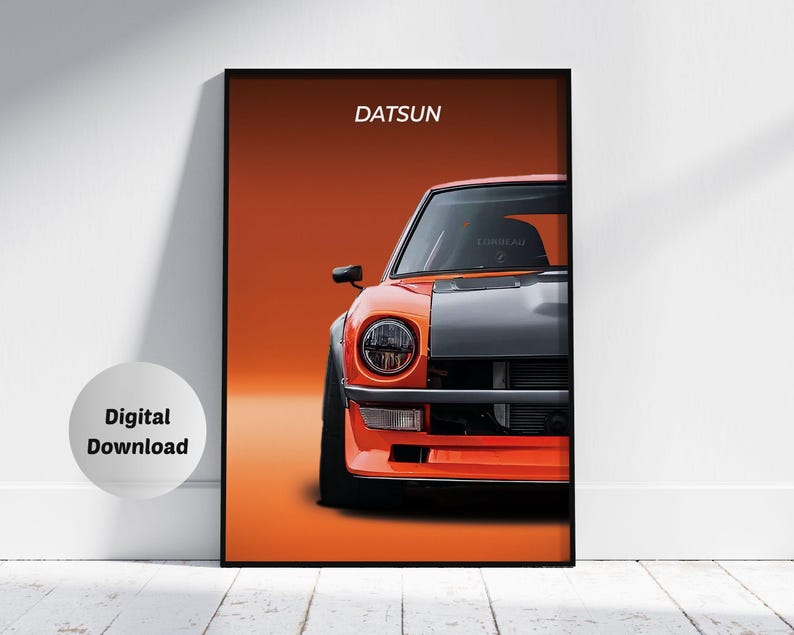 Datsun 240Z, Super Car Posters, Car Wall Art, Father and Son Gift ...
