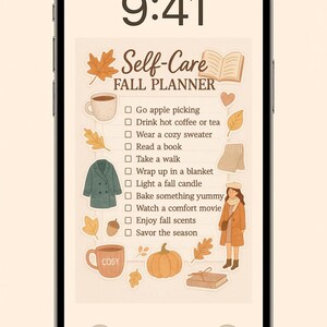 Fall Self-care Checklist | Wellness Planner | Autumn Routine Printable ...