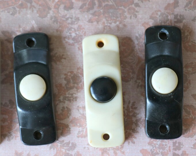1 Vintage Carling Bakelite Push Button Doorbell Ringer - Etsy