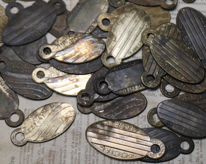 1 Vintage Metal Unused Key Tag - Etsy