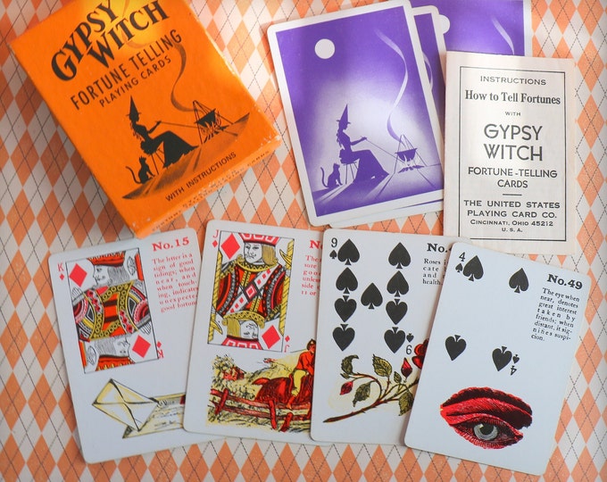 3 Vintage Gypsy Witch Fortune Telling Playing CARDS ONLY - Etsy
