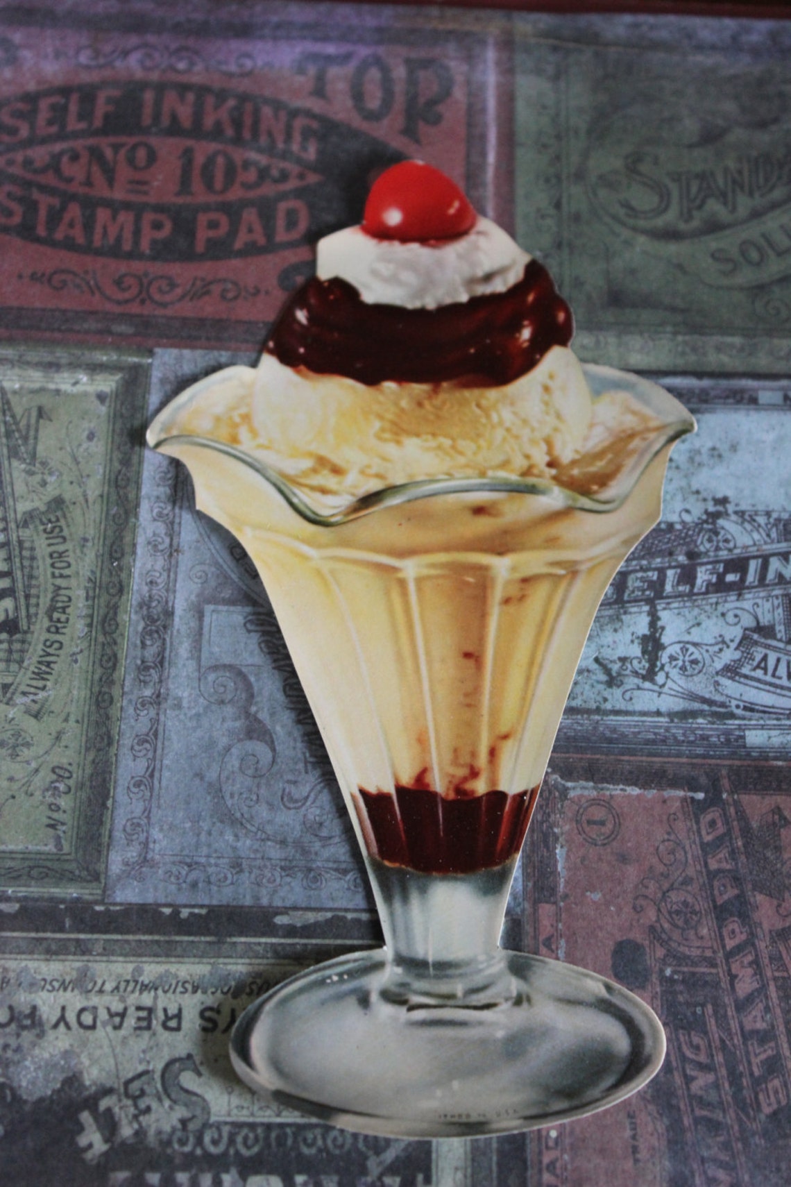 1 Vintage Sundae Picture Cutout - Etsy