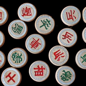 3 Vintage Wooden Chinese Checker Pieces - Etsy