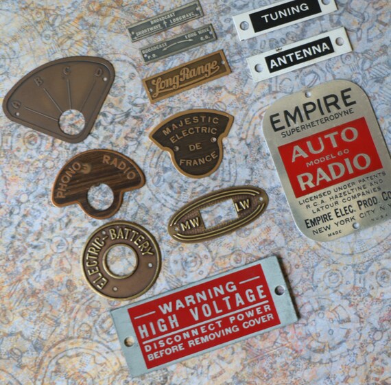 1 Vintage Radio Tag | Etsy