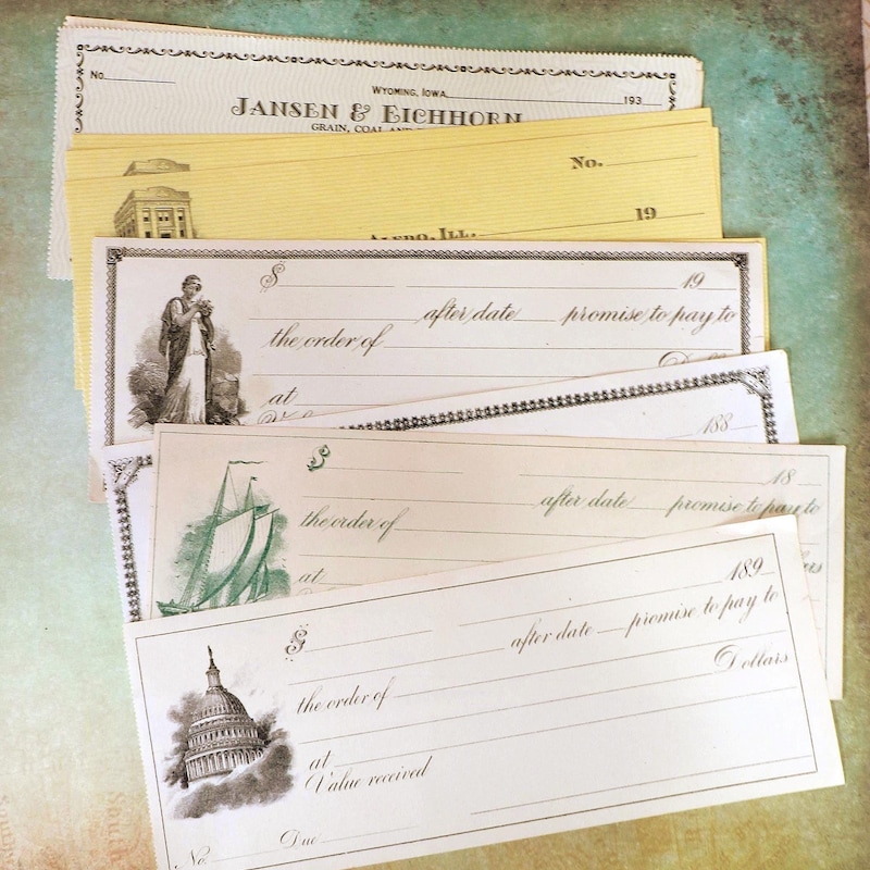 Old Bank Checks - Etsy