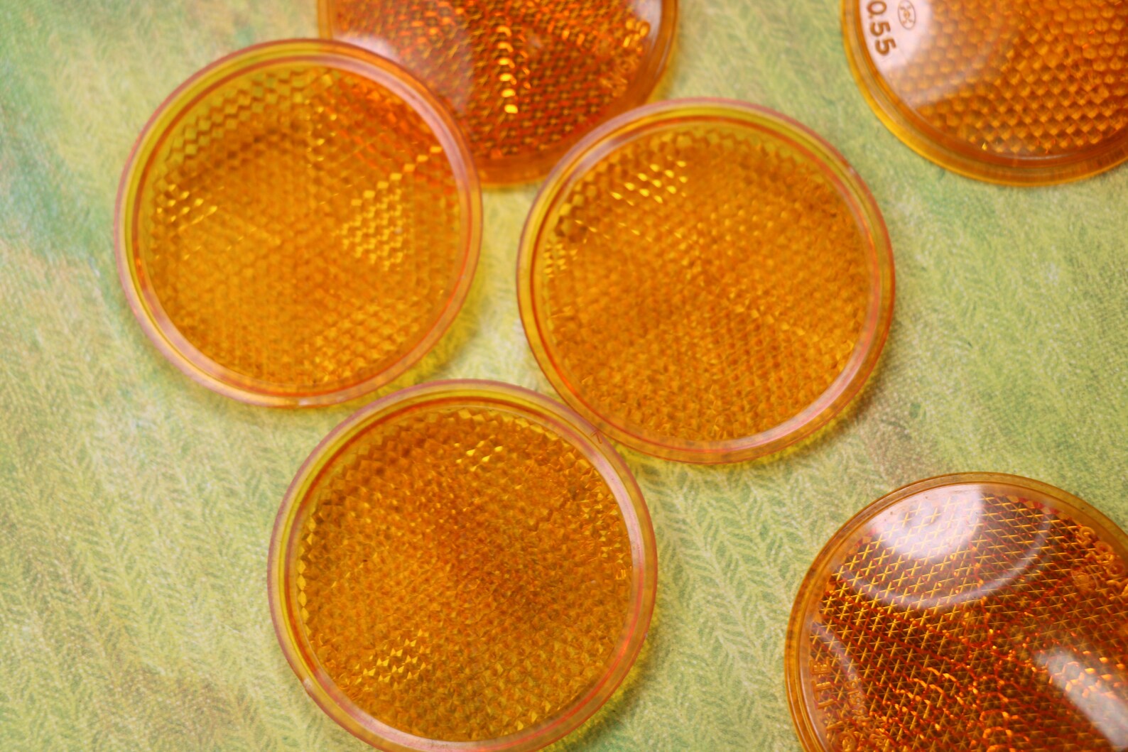 2 Vintage Plastic Stratolite Orange Reflectors | Etsy