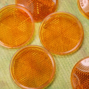 2 Vintage Plastic Stratolite Orange Reflectors - Etsy