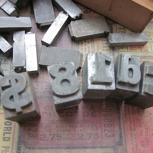 5 Vintage Metal Printer's Block Letters Alphabet - Etsy