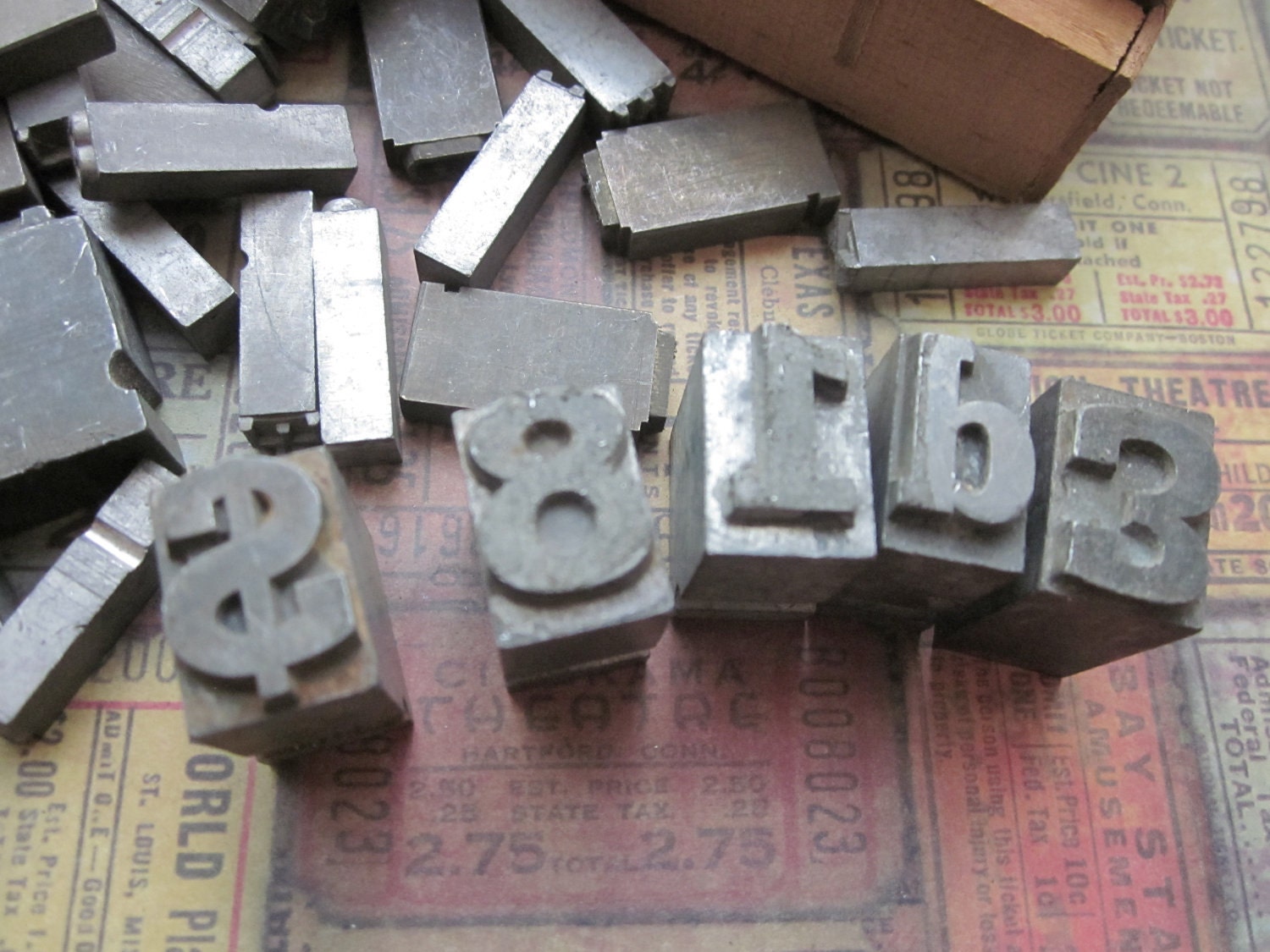 5 Vintage Metal Printer's Block Letters and Symbols | Etsy