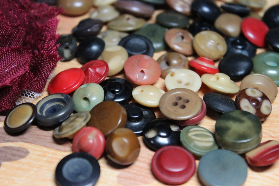 10 Vintage Vegetable Ivory Buttons - Etsy