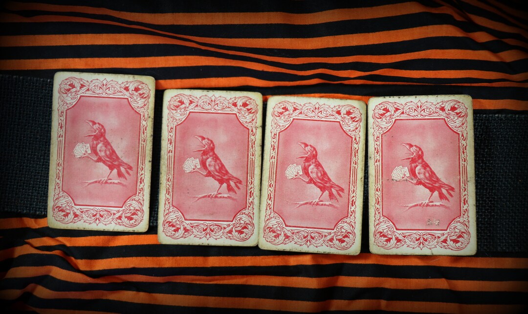3 Vintage Rook Game Cards - 2 Red and 1 Blue - Etsy