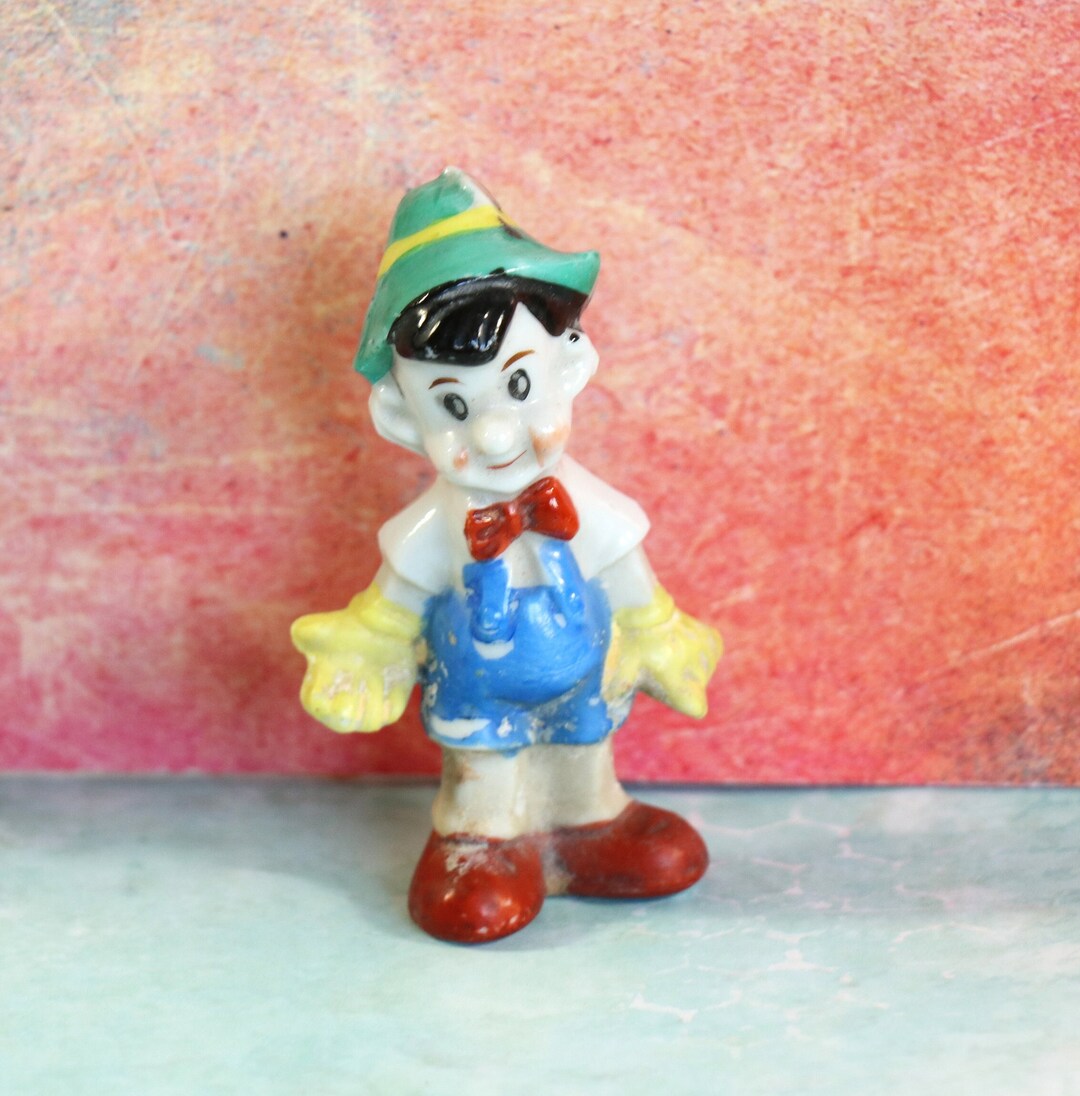 Vintage Ceramic Pinocchio Figurine From Japan - Etsy