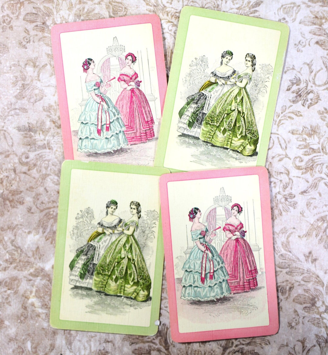 4 Vintage 1930's Godey's Victorian Ladies Playing Cards - Etsy