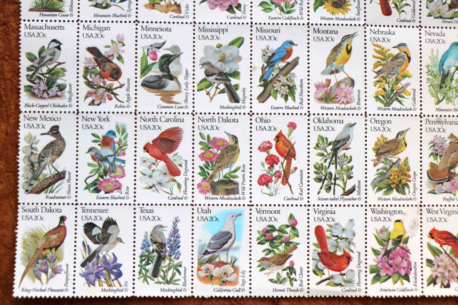 1 Vintage 20 Cent State Bird Postage Stamp - Etsy