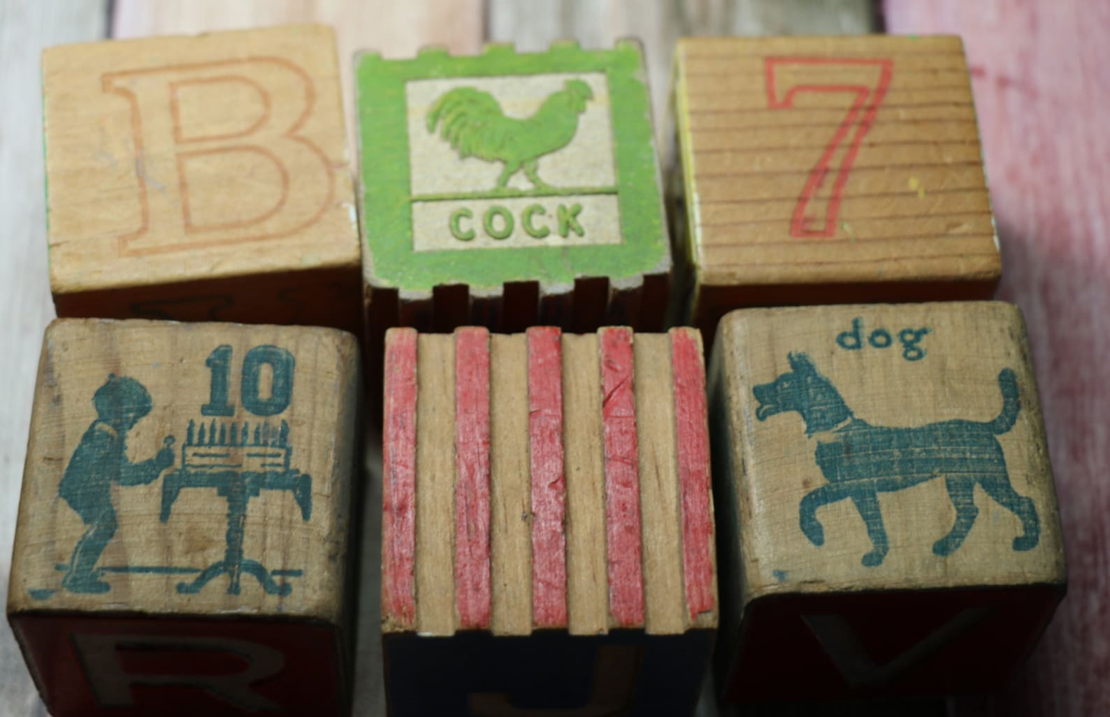 1 Antique Vintage Wooden Alphabet Block - Etsy