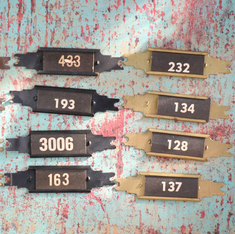 1 Vintage Industrial Brass Label Holders - Etsy