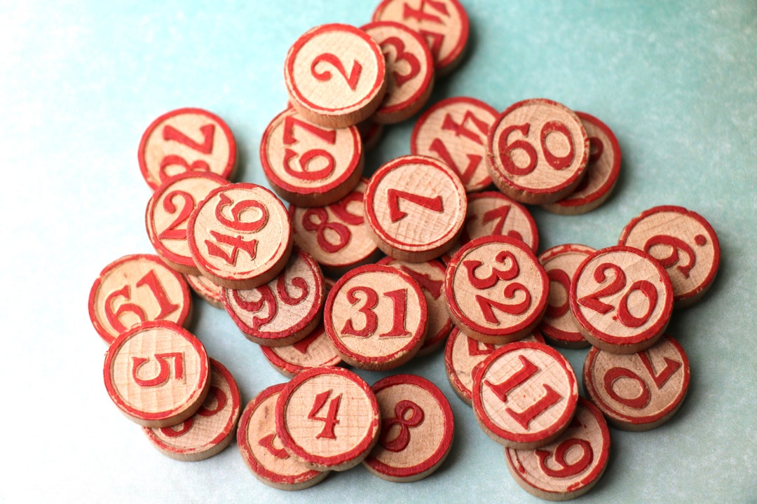 5 Vintage Wooden Bingo Numbers - Etsy