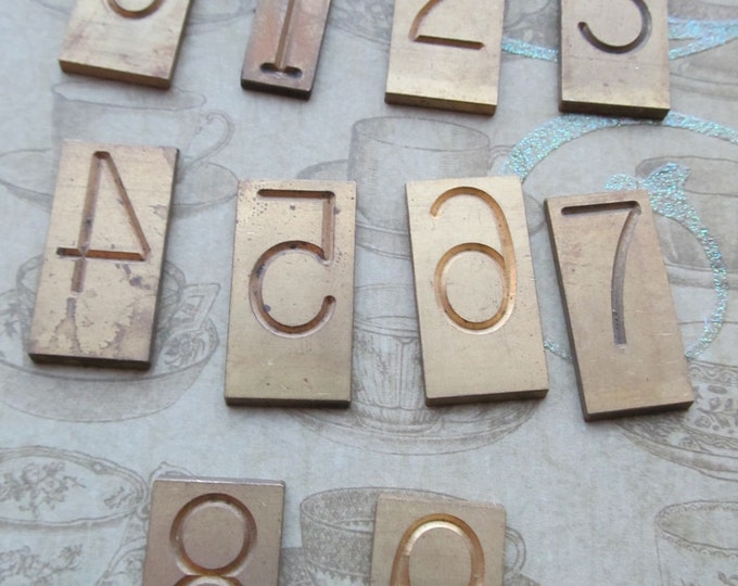 Vintage Brass Number Plates - RESERVED for KENNA - Etsy