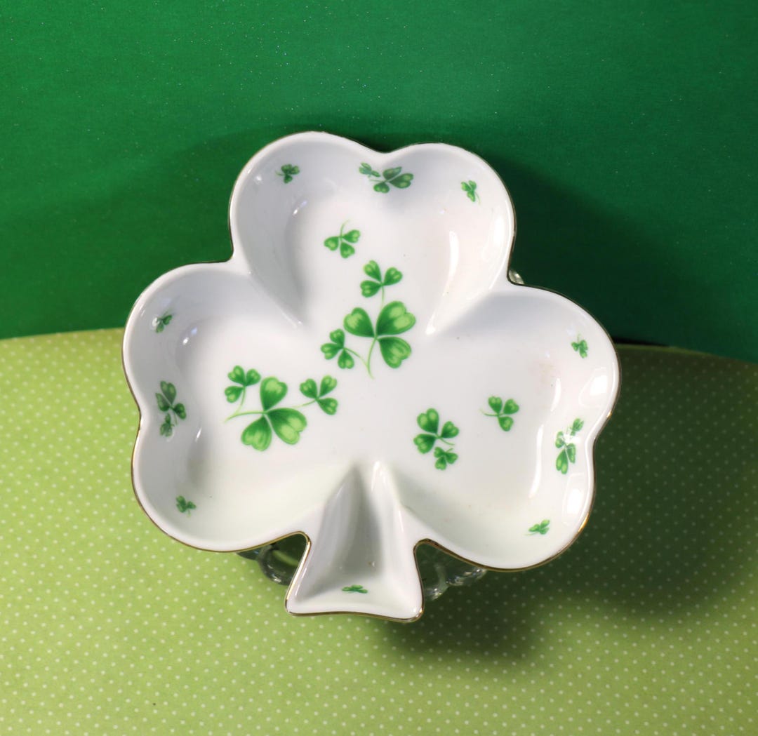 Vintage Ceramic Lefton Shamrock Dish - Etsy
