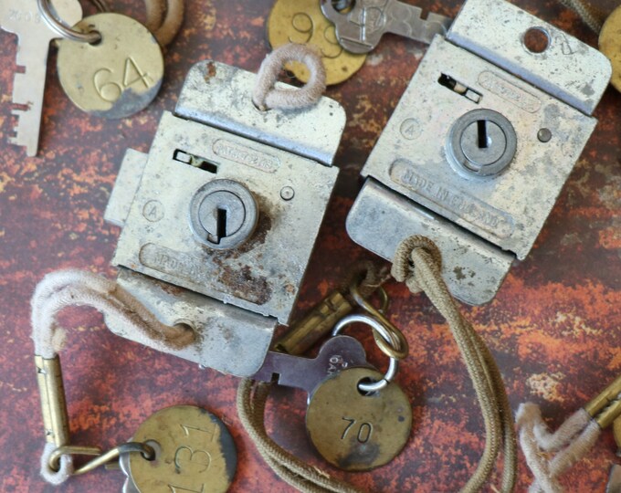 1 Vintage Cabinet Lock With Working Key - Etsy