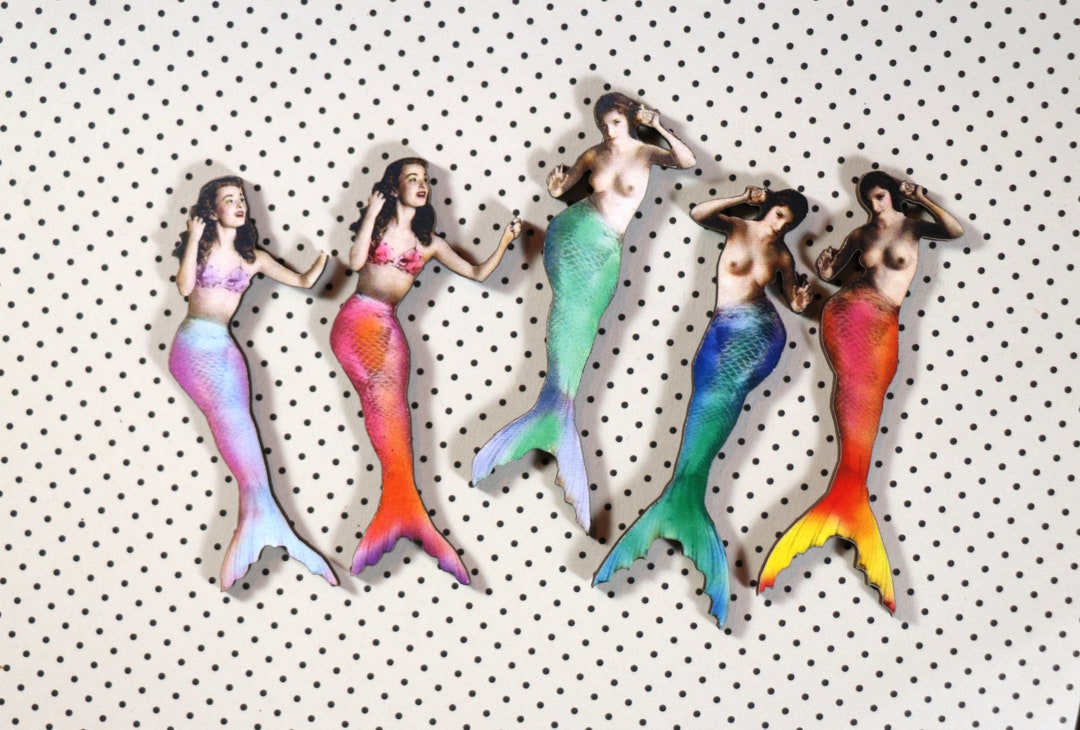 1 Wooden Mermaid Die Cut - Etsy