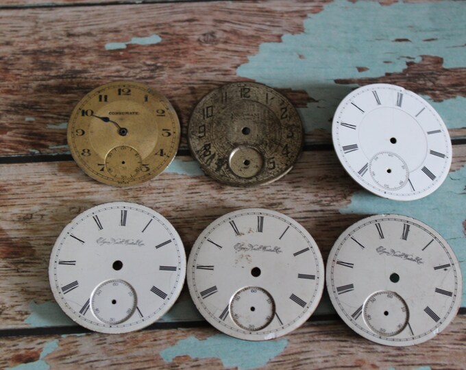2 Vintage Large Watch Faces - Etsy