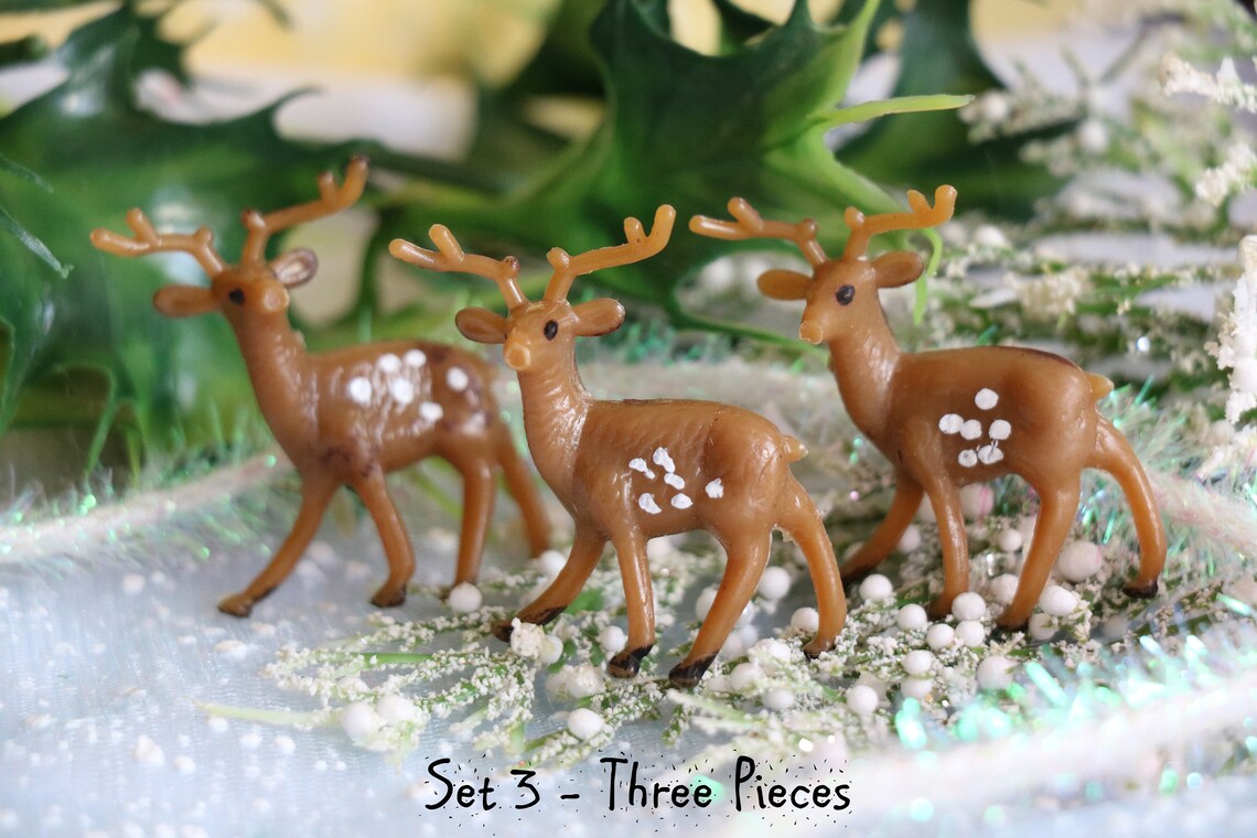 1 Set of Vintage Miniature Plastic Deer Choose From 5 - Etsy