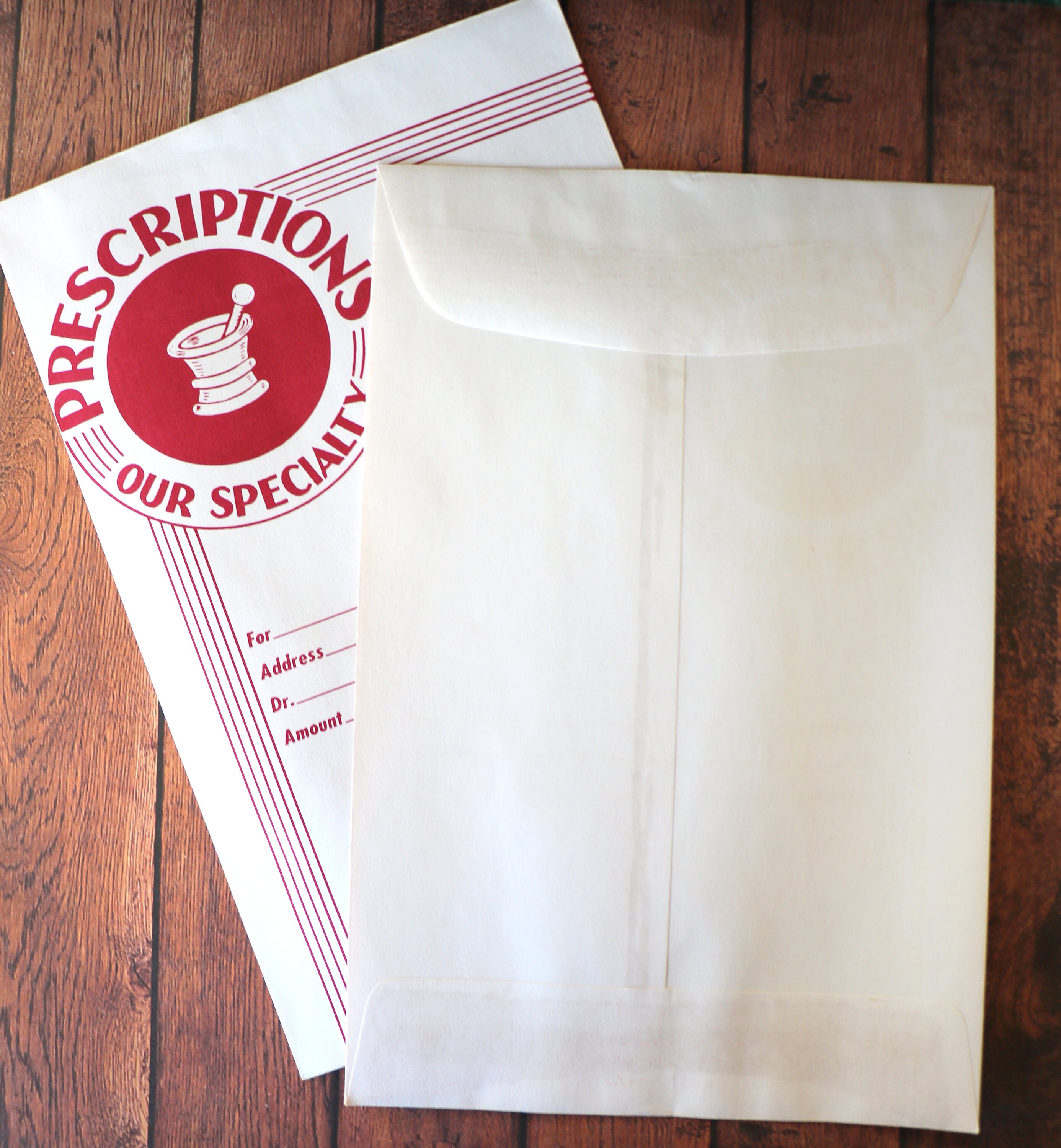 2 Vintage Pharmacy Prescription Envelopes | Etsy