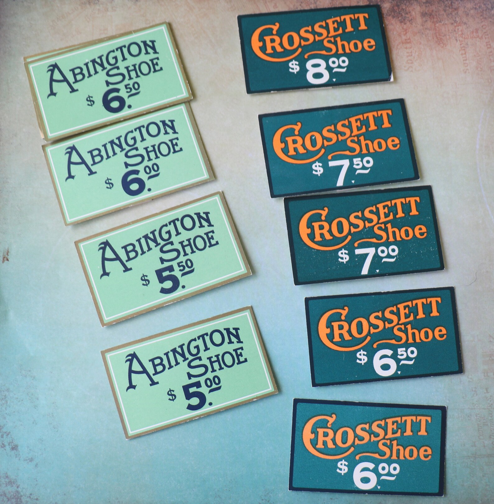 1 Vintage Large Shoe Price Tags - Etsy