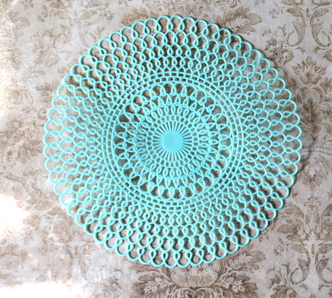 1 Vintage Large Plastic Lace Doily 6 8 or 10 Inches and | Etsy