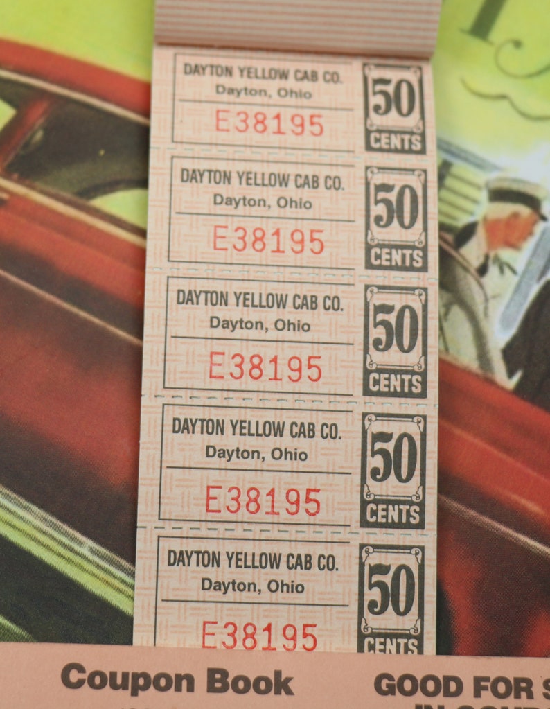 1 Vintage Yellow Cab Ticket Book | Etsy