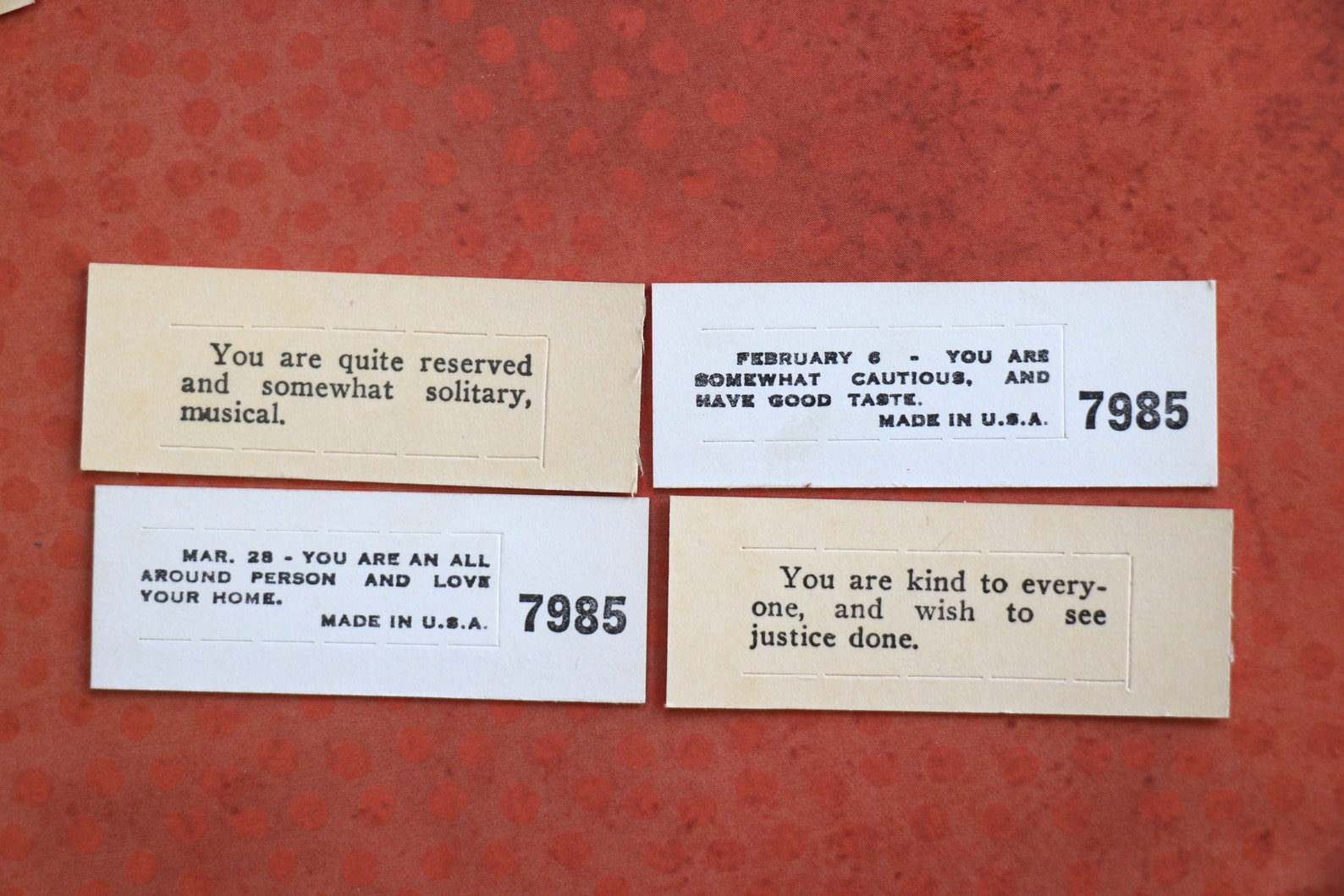 5 Vintage Fortune Teller Cards - Etsy