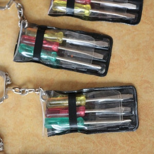 1 Vintage Mini Screwdriver Set Keychain - Etsy
